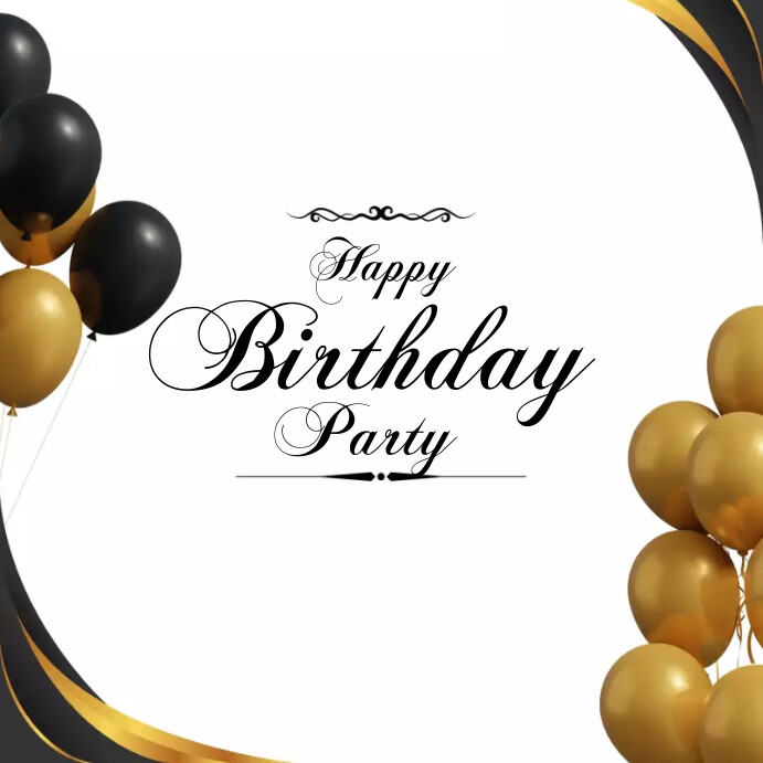Happy birthday party Template | PosterMyWall