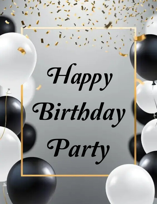 Happy birthday party Template | PosterMyWall