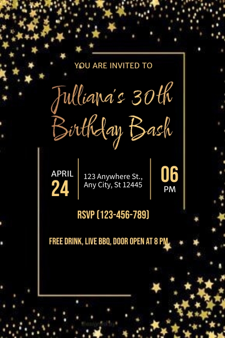 Happy birthday party invitation Template | PosterMyWall