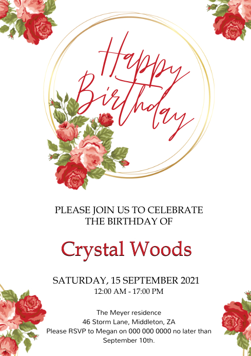 HAPPY birthday party Invitation Template | PosterMyWall