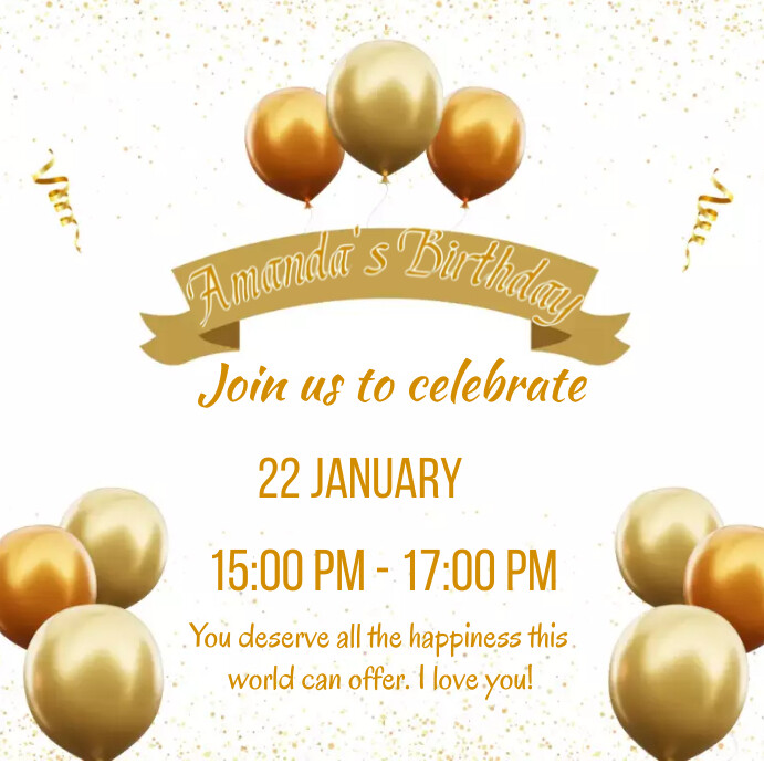 Happy Birthday Party Template | PosterMyWall