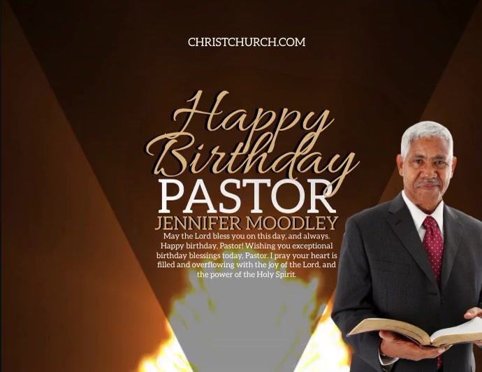 HAPPY BIRTHDAY PASTOR CHURCH DADDY TEMPLATE | PosterMyWall