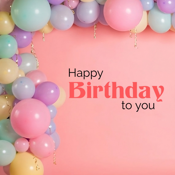 Happy birthday Pink Background Template | PosterMyWall