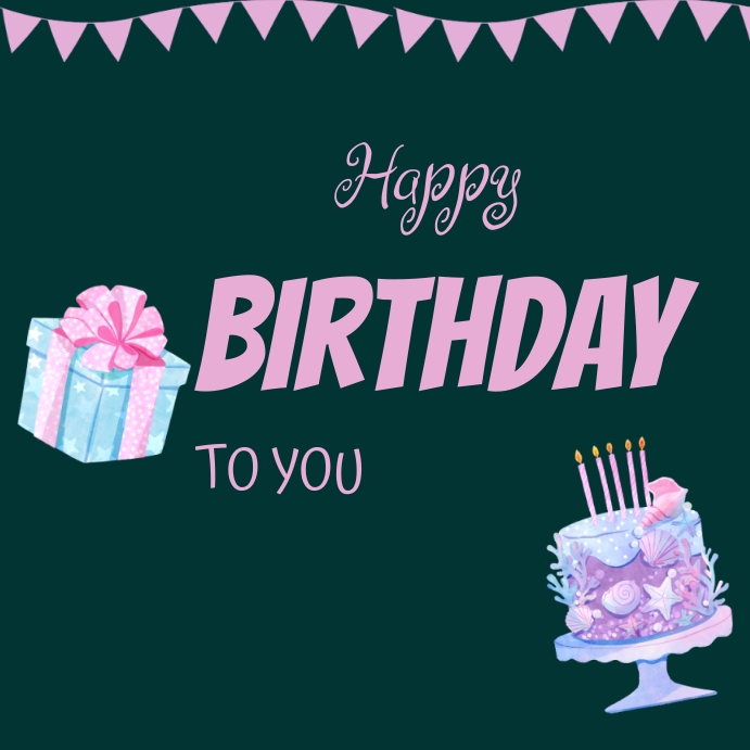 Happy Birthday Post Template | PosterMyWall