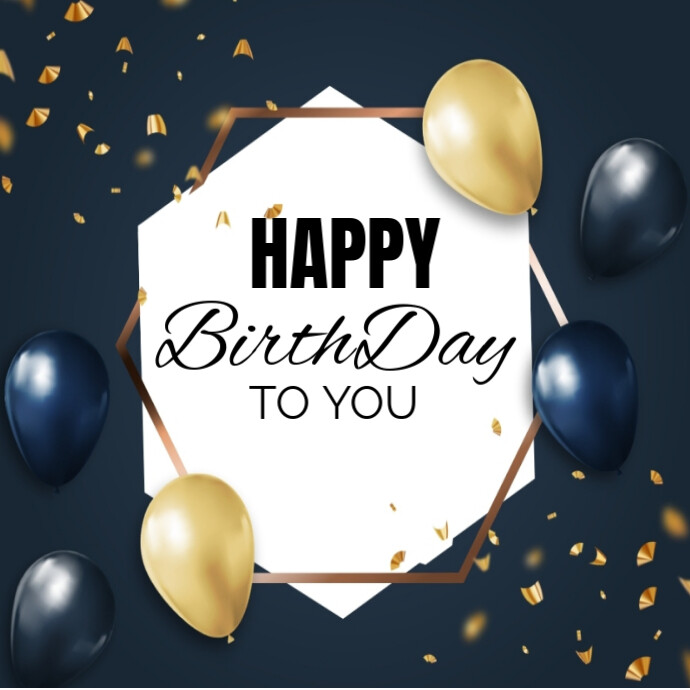 Plantilla de happy birthday post | PosterMyWall