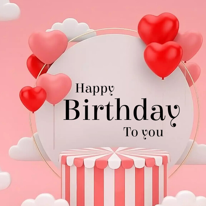 Plantilla de Happy Birthday post | PosterMyWall