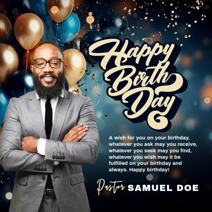 Happy Birthday Post Template | PosterMyWall