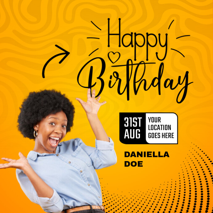 Happy Birthday Post Template | PosterMyWall