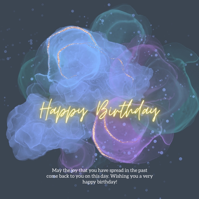 Happy birthday post for Instagram Template | PosterMyWall