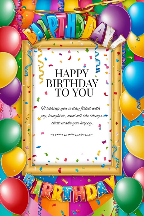 Happy birthday poster 2025 Template | PosterMyWall