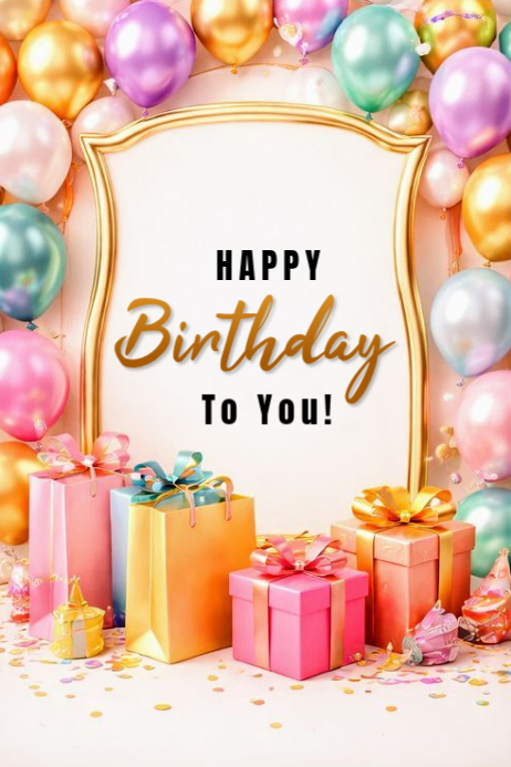 Happy Birthday Poster 2026 Template | PosterMyWall