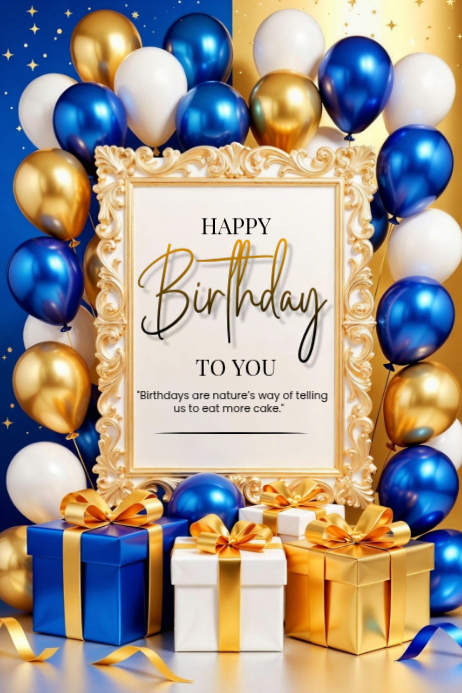Happy Birthday Poster 2026 Template | PosterMyWall