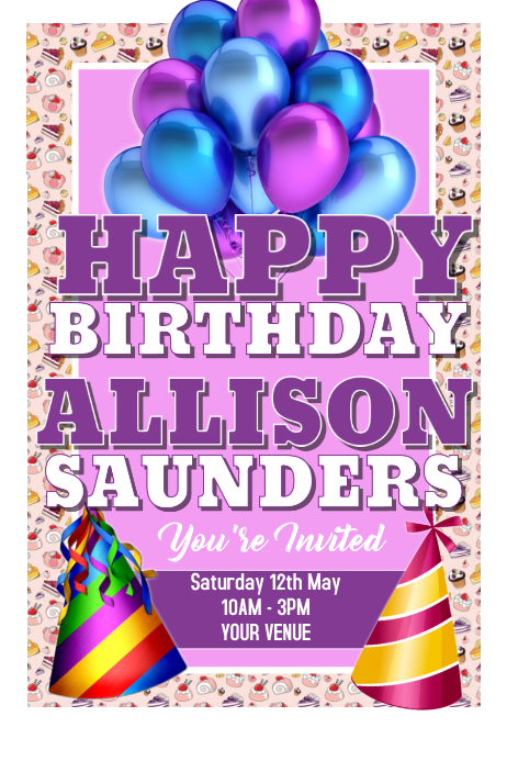 Happy Birthday Poster Template | PosterMyWall