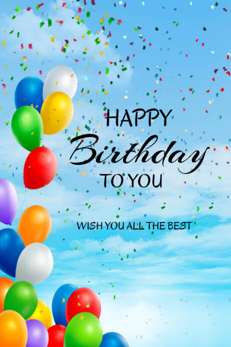 Happy Birthday Poster Design 2024 Template | PosterMyWall