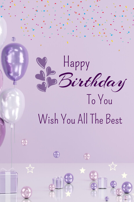 Happy Birthday Poster Design 2024 Template | PosterMyWall