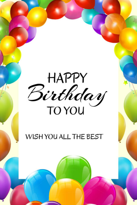 Happy Birthday Poster Design 2024 Template | PosterMyWall