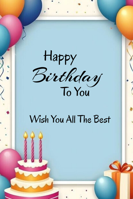 Happy Birthday Poster Design 2024 Template | PosterMyWall