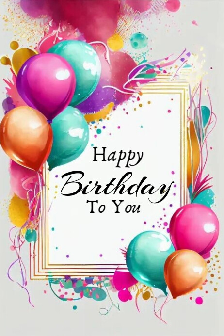 Happy Birthday Poster Design 2024 Template | PosterMyWall