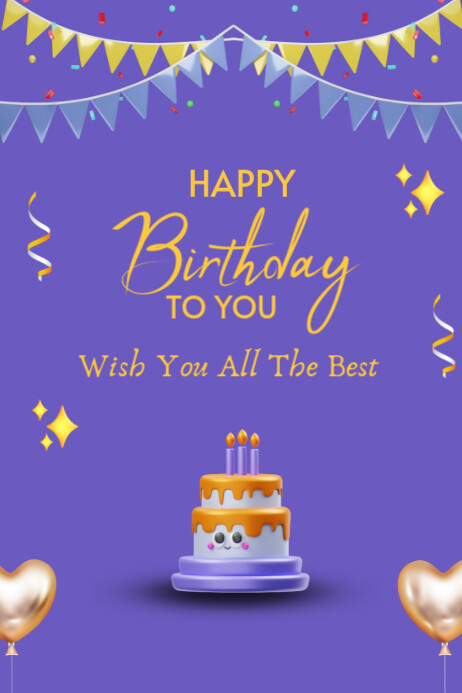 Happy Birthday Poster Design 2024 Template | PosterMyWall