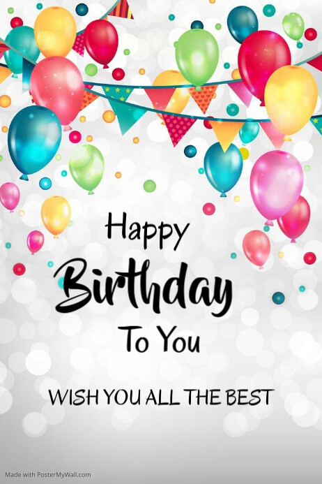 Happy Birthday Poster Design 2024 Template | PosterMyWall