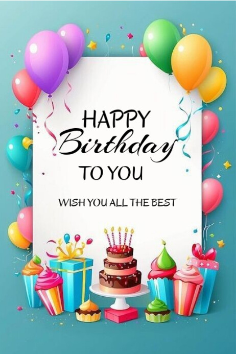 Happy Birthday Poster Design 2024 Template | PosterMyWall