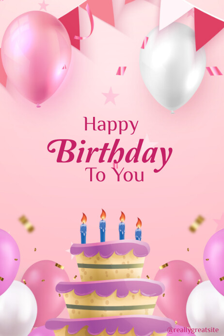Happy Birthday Poster Design 2024 Template | PosterMyWall