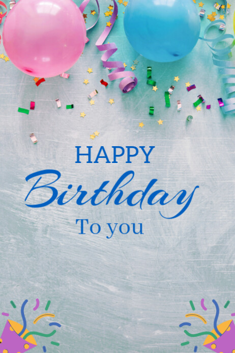 Happy Birthday poster design 2024 Template | PosterMyWall
