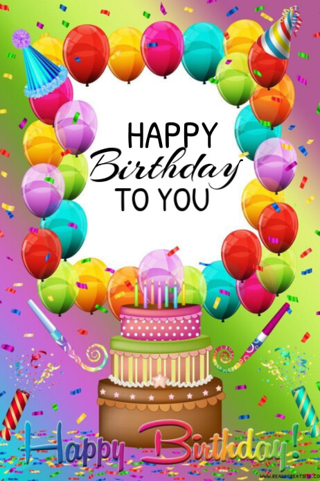 Happy Birthday Poster Design 2024 Template | PosterMyWall