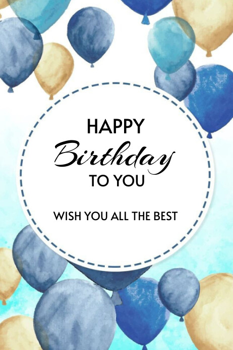 Happy Birthday Poster Design 2024 Template | PosterMyWall