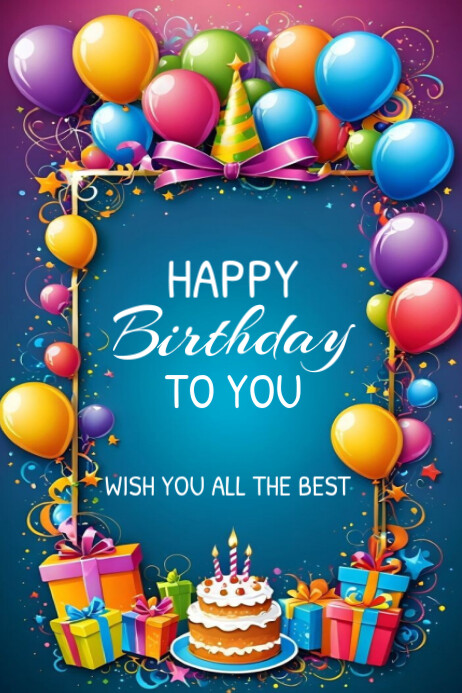 Happy Birthday Poster Design 2024 Template | PosterMyWall
