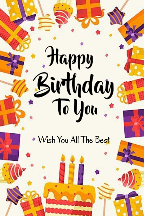 Happy Birthday Poster Design 2024 Template | PosterMyWall