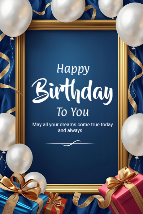 Happy Birthday Poster Design Template | PosterMyWall
