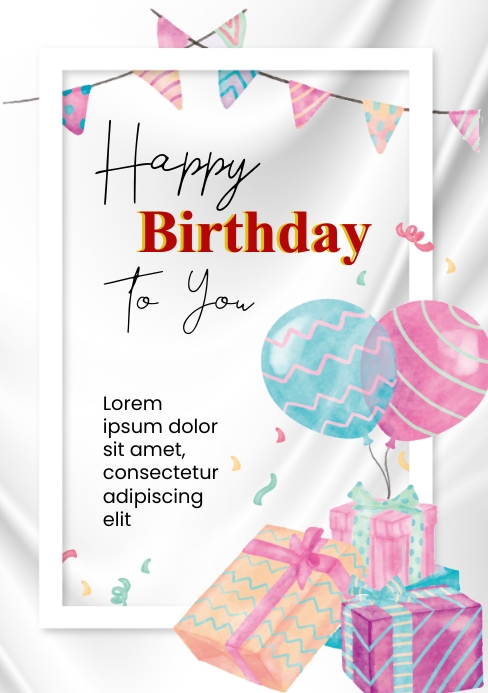 Happy Birthday Poster Template | PosterMyWall