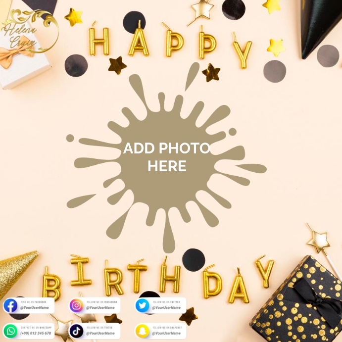 Happy Birthday Poster Modelo | PosterMyWall