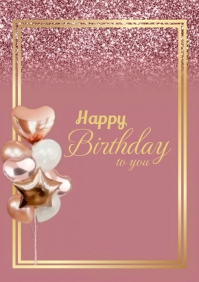Birthday Wish A4 template | PosterMyWall
