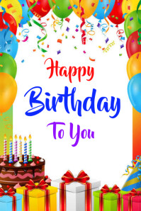 Happy Birthday Poster Template | PosterMyWall