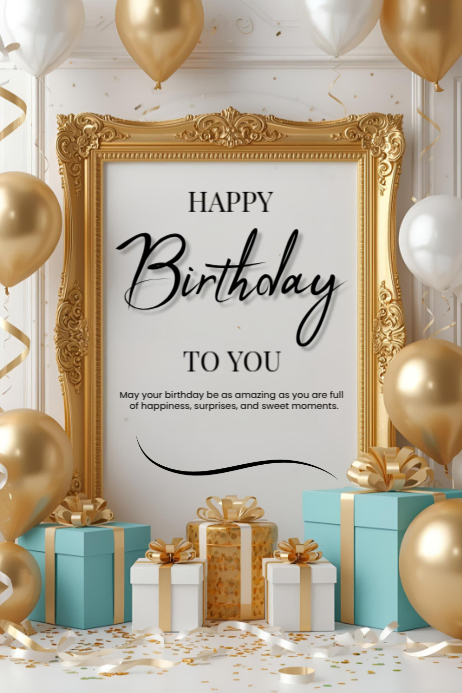 Happy Birthday Poster Greeting Template. | PosterMyWall