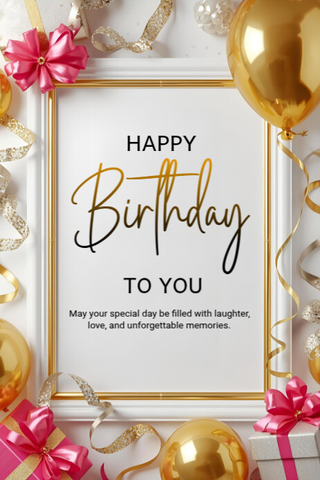 Happy Birthday Poster Template 2025 | PosterMyWall