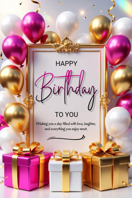 Happy Birthday Poster Template 2025. | PosterMyWall