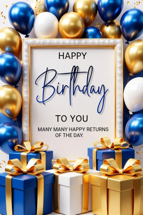 Happy Birthday Poster Template 2025. | PosterMyWall
