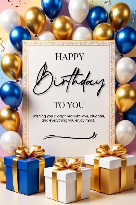 Happy Birthday Poster Template 2025. | PosterMyWall