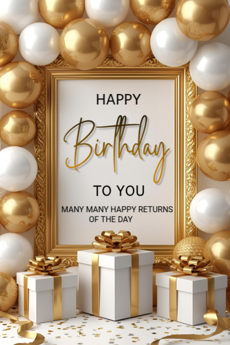 Happy Birthday Poster Template 2025. | PosterMyWall