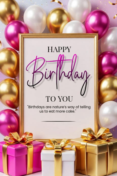 Happy Birthday Poster Template 2025. | PosterMyWall