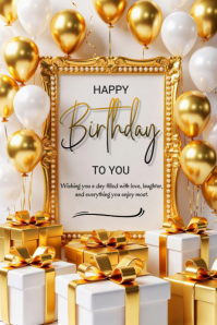 Modèle Happy Birthday Poster Template 2026 | PosterMyWall
