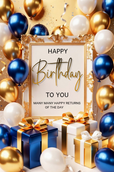 Happy Birthday Poster Template 2026 | PosterMyWall