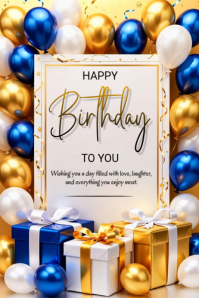 Plantilla de Happy Birthday Poster Template 2026 | PosterMyWall