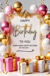 Plantilla de Happy Birthday Poster Template 2026 | PosterMyWall