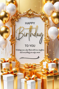 Plantilla de Happy Birthday Poster Template 2026 | PosterMyWall