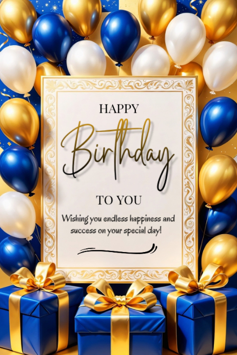 Happy Birthday Poster Template 2026 | PosterMyWall