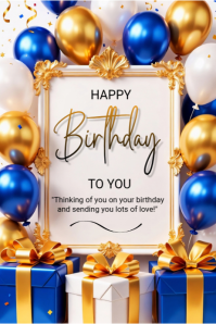 Plantilla de Happy Birthday Poster Template 2026. | PosterMyWall